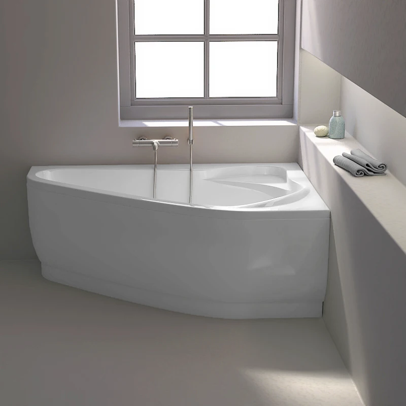 Baignoire d'angle | Baignoire asymétrique droite, 160 x 105 cm, Selena